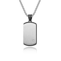 China Satin Square Religious Cross Engraved Necklace for Men Stainless Steel Cross Pendant Men's Cross Necklace Christian Jewelry for sale