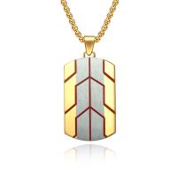 China High Quality Stainless Steel Dog Tag Pendant Necklace Jewelry Black Square Pendant Necklace for Men for sale