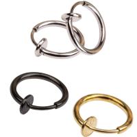 China Stainless Steel C-Shaped European-Style Lip Stud Earrings With Vacuum Coating Polished Finish for sale