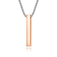 China Fashion Jewelry Men's Cuboid Stainless Steel Necklace Stainless Steel Cross Pendant Chain Necklace for Men Women 22-24 Inches for sale