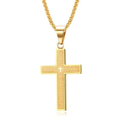 China 45cm and High Polished Stainless Steel Metal Prayer Choker for Men Stainless Steel Link Chain Necklaces Fine Jewelry Anniversary Occasion for sale