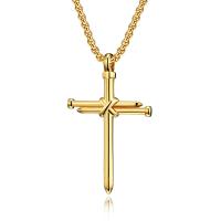 China Fashion Stainless Steel Chain Necklace Men's Jewelry Gold Plated Spiral Pendant Necklaces for Men Hip Hop Party Anniversary Gift for sale