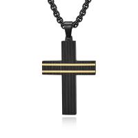 China Fashion Stainless Steel Chain Necklace Men's Jewelry Gold Plated Spiral Pendant Necklaces for Men Hip Hop Party Anniversary Gift for sale