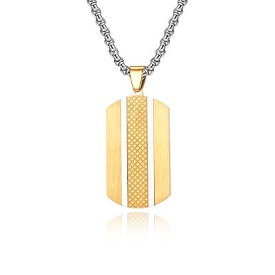 China Satin and Polished Square Religious Necklace Men's Cross Stainless Steel Christian Jewelry for Anniversary Occasion for sale