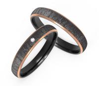 China Factory Wholesale Black and Gray Zirconium & Titanium Wedding Bands & Men's Jewelry without fading Men's Wedding bands for sale