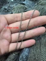 China Hot Selling 1.2mm And 1.9mm Wide O Loops Titanium Chain Custom Color Titanium Chain | Electric Black / Anodized Blue | Grade 1 for sale