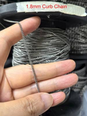 China Curb Chain Titanium Accessories Gentlemen Chain In Stock Wholesale TA1 Titanium Chain Ready to Ship for sale