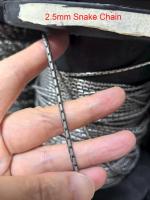 China 2.5mm Snake Chain Titanium Necklace Titanium Accessories TA1 Grade 1 Titanium Chain Sample Pack with Best Offer for sale