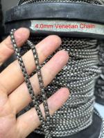 China 4.0mm Venetian Chain Titanium Accessories TA1 Titanium Chain for Jewelry Stock Available Custom Colors  Low MOQ for sale