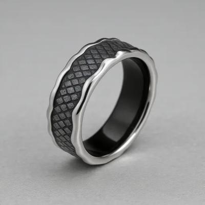 China New Arrival Classic Stainless Steel Men's Wedding Ring Stainless Steel Ring Wedding Band for sale