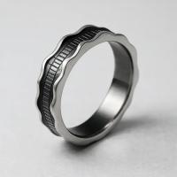 China Fashion Jewelry Ring Irregular Stainless Steel Wedding Band Die-Cust Stainless Stee Ring Men's Wedding Band Ring for men for sale