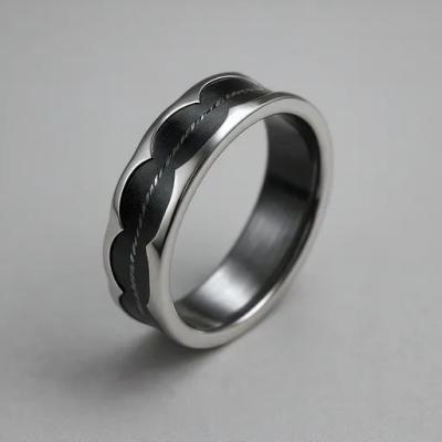 China New and Customized Fashion Rural Style Elegant Man's Die Cust Mold Ring Stainless Steel Rings for Men for sale
