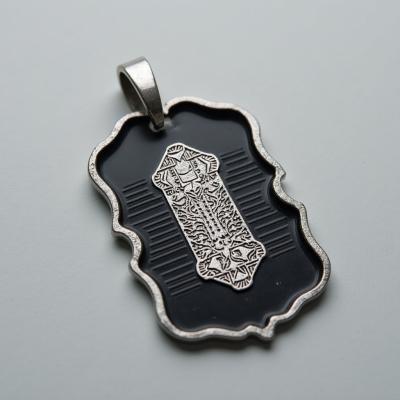 China Custom-Made Vintage Pattern Stainless Steel Men's Pendant for sale