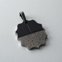 China Dual Tone Texture Stainless Steel Men's Pendant for sale