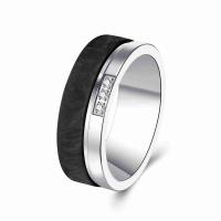 China Superior Strength Forged Carbon Fiber Ring with Unique Marbled Patterns and Customizable Options for Wedding Bands for sale