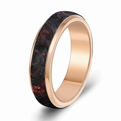China Customizable Forged Carbon Fiber Wedding Band with Superior Strength and Unique Marbled Patterns for sale