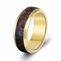 China Customizable IPG Plated Forged Carbon Fiber Wedding Band with Superior Strength and Unique Marbled Patterns for sale