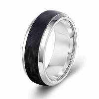 China Customizable Forged Carbon Fiber Wedding Band with Superior Strength and Unique Marbled Patterns for sale