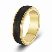 China Customizable IPG and Black Forged Carbon Fiber Wedding Band with Superior Strength and Unique Marbled Patterns for sale