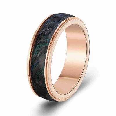 China 2026 New Superior Strength Forged Carbon Fiber Wedding Band with Unique Marbled Patterns and Customizable Options for sale