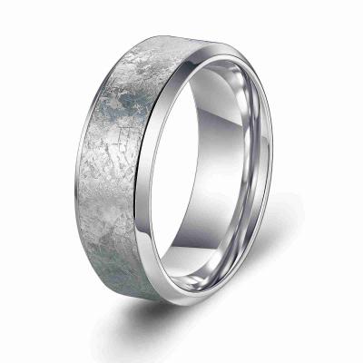 China Frosted Pattern Hypoallergenic Scratch Resistant Titanium Wedding Band for Men's Jewelry for sale