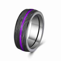 China Superior Strength Forged Carbon Fiber Ring with Unique Marbled Patterns and Customizable Options for Wedding Bands for sale