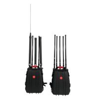 China PCB-4035VU VHF UHF Mobile Phone Signal Jammer 130W Max 5 Bands with 1-2 Hours Built-in Battery for sale