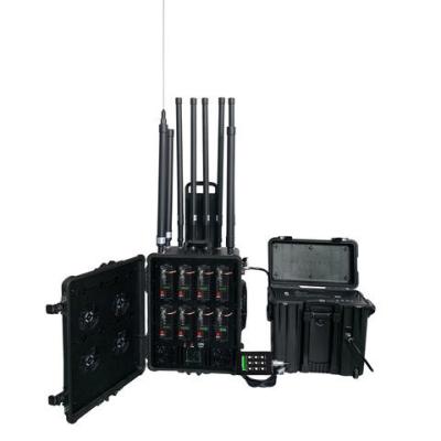 China Portable VHF UHF Mobile Phone Signal Jammer with 130W Max Power, 5 Bands Coverage and 1-2 Hour Battery Life for sale