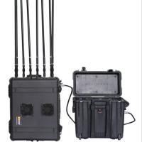 China Portable RCIED Mobile Phone Jammer 800W 8 Bands Briefcase Jamming System 500-1000M Range for sale