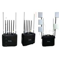 China PCB-3077B Mobile Signal Jammer 7 Bands 185W with 50-150m Range and Built-in Battery for sale
