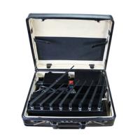 China 8-Band Mobile Signal Jammer Briefcase with Remote Control - 430×350×120mm, 9kg, 10-40m Range for sale