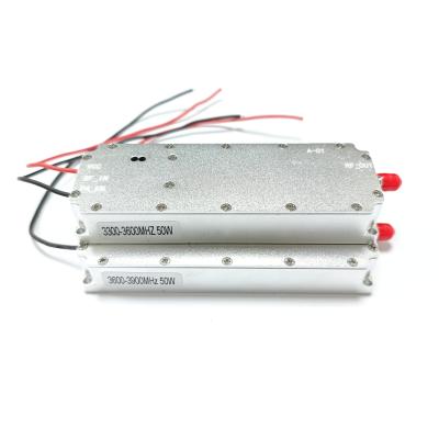 China 50W 3300-3600MHz GaN RF Power Amplifier with Built-in Circulator for Anti-Drone Countermeasure for sale