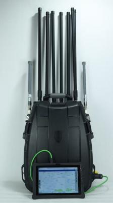 China Portable backpack-style drone detection and jamming device with 100-2000 meters detection range and multiple jamming frequency bands for sale