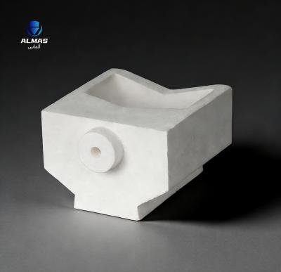 China High Temperature Ceramic Crucible Boat 2000°C for Metal Melting and Glass Working for sale