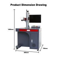 China 50W Power Desktop Fiber Laser Engraver with 0.001mm Repeat Accuracy and Wind Cooling for Metal Jewelry Marking for sale