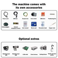 China 50W Power Desktop Fiber Laser Engraver with 0.001mm Repeat Accuracy and Wind Cooling for Metal Jewelry Marking for sale