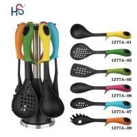 China ISO9001/BSCI Certified TPR Handle Silicone Kitchen Utensils Cooking Accessories Tool Set for sale