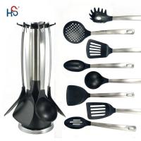 China Non-Stick 7PCS Nylon Kitchen Utensils with Stainless Steel Handle for sale