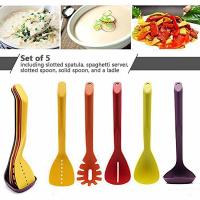 China 5-Piece Compact Nesting Kitchen Utensil Set SS Kitchen Tools for Hassle-Free Cooking for sale