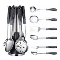 China Customized Stainless Steel Kitchen Cooking Utensils Set with Turner and Ladle Spoon for sale