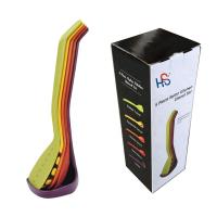 China Nonstick Cooking Made Stylish 5-Piece Compact Nesting Utensil Set in Vibrant Colors for sale