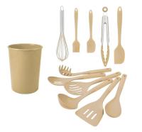 China 12 Pcs Kitchenware Cocina Cookware Utensil Set with Wooden Handles and ISO9001 Approved for sale