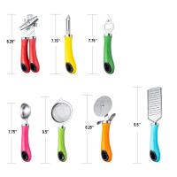 China Home Kitchen Utensil Sets 8PCS Stainless Steel Accessories with Colorful Handles for sale