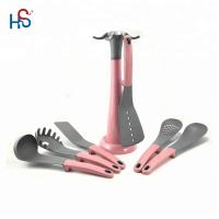 China Baby Holiday Pink Kitchen Utensils Set Cooking Tools TPR PP Handle Unique Kitchenware for sale