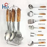 China Household Stainless Steel Kitchen Utensils Set Ladle Potato Scoop and More for Cooking for sale