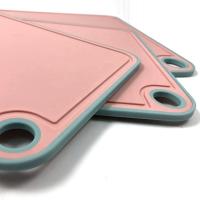 China Plastic Cutting Boards with Deep Juice Grooves Lava Orange Durable and Dishwasher Safe for sale