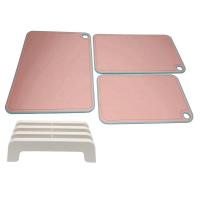 China Classic Nonslip Plastic Cutting Board with Deep Drip Juice Groove Easy Grip Handle BPA Free Grey for sale