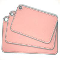 China Classic Nonslip Plastic Cutting Board with Deep Drip Juice Groove Easy Grip Handle BPA Free Grey for sale