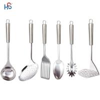 China Stainless Steel Utensils Set for Kitchen Cooking OEM Logo Metal Accessories Tools for sale