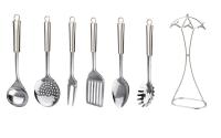China Stainless Steel Utensils Set for Kitchen Cooking OEM Logo Metal Accessories Tools for sale